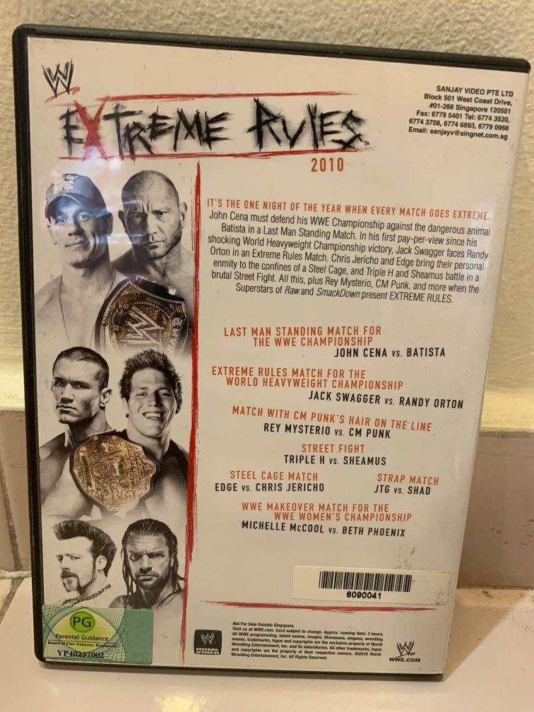 WWE Extreme Rules 2010 DVD, Hobbies & Toys, Music & Media, CDs & DVDs ...