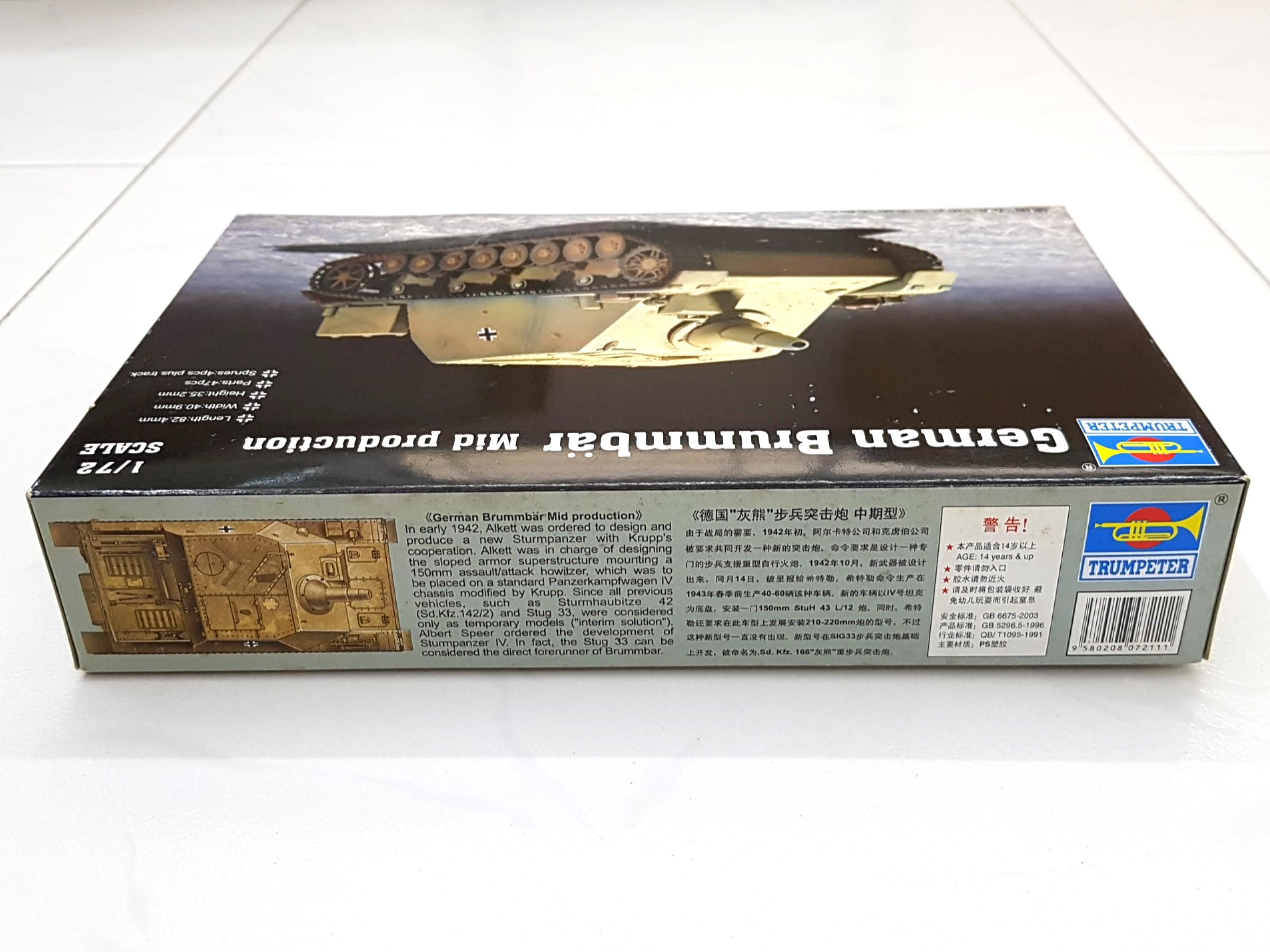 1/72 07211 Trumpeter German Brummbar Mid Production (2nd World War ...