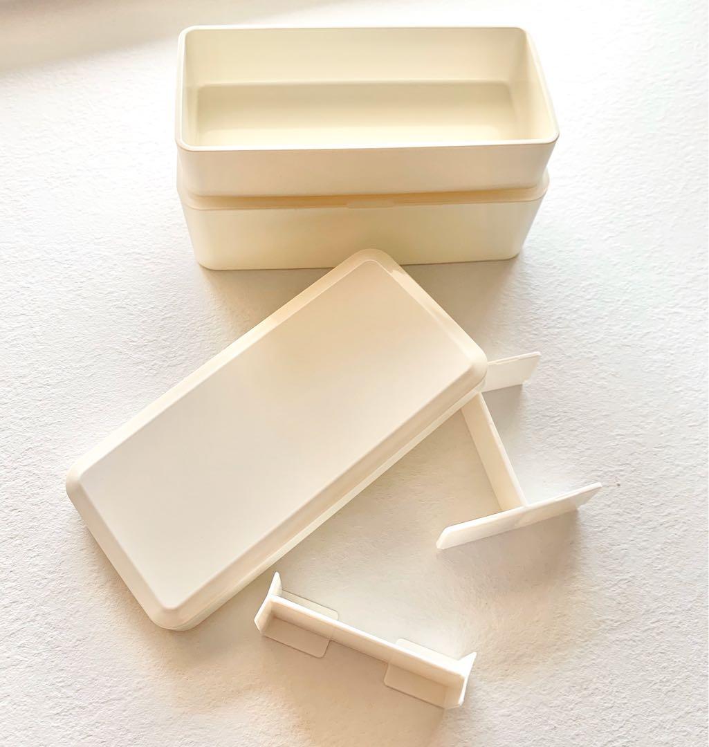 >> MUJI > Minimalistic 2 Tier Lunchbox Bentobox, Furniture & Home ...