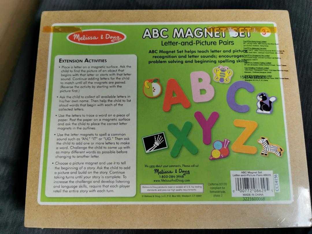 Abc magnet set letters and pictures pair, Hobbies & Toys, Toys & Games ...