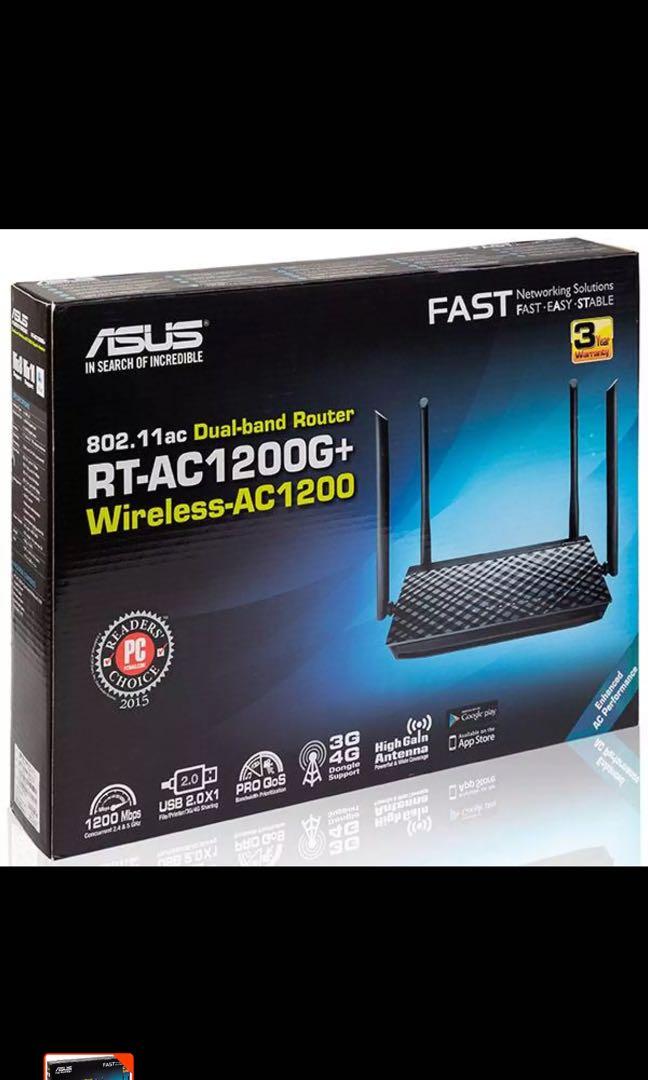 Asus RT-AC1200G+ Wireless Router, Computers & Tech, Parts & Accessories ...