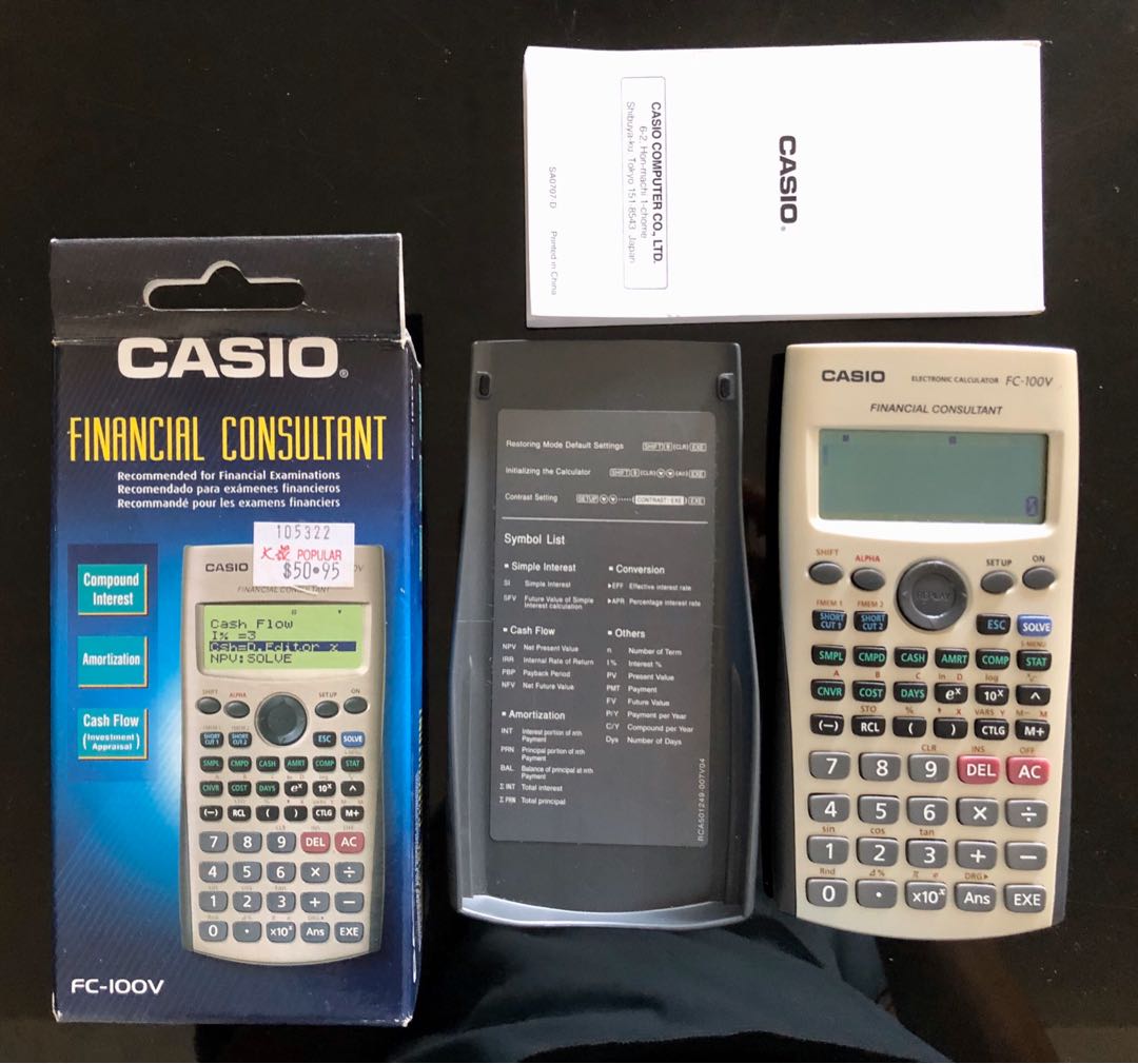 Casio Financial Calculator FC-100V, Hobbies & Toys, Books & Magazines ...