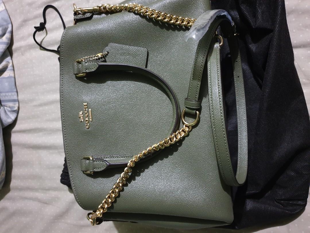 Coach medium sage army green, Luxury, Bags & Wallets on Carousell