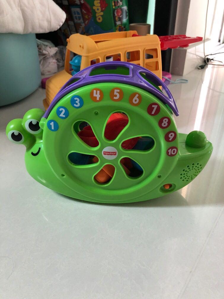Fisher Price Snail Shapes N Numbering, Babies & Kids, Infant Playtime ...