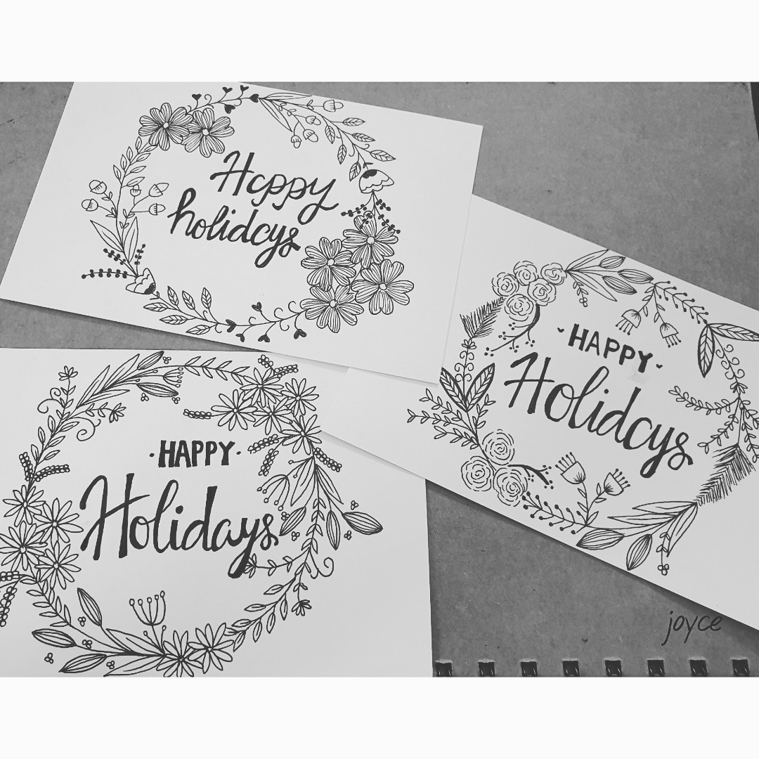 Hand drawn cards, Hobbies & Toys, Stationery & Craft, Handmade Craft on ...