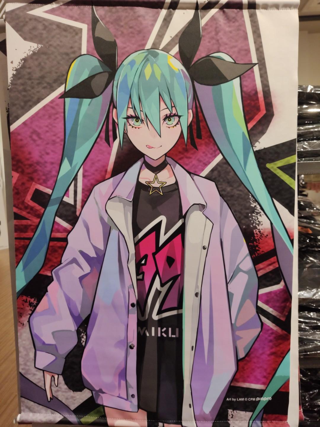 Hatsune miku street style art tapestry, Hobbies & Toys, Memorabilia ...