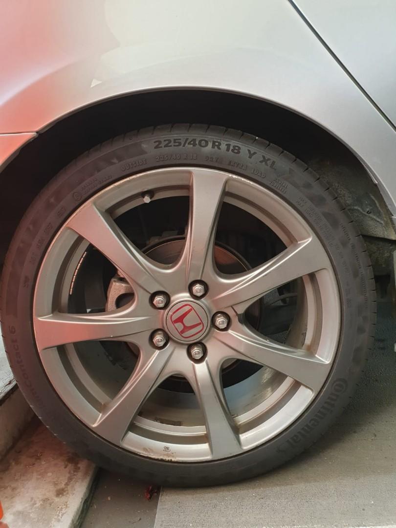 Honda civic FD2R stock enkei rim, Car Accessories, Tyres & Rims on ...