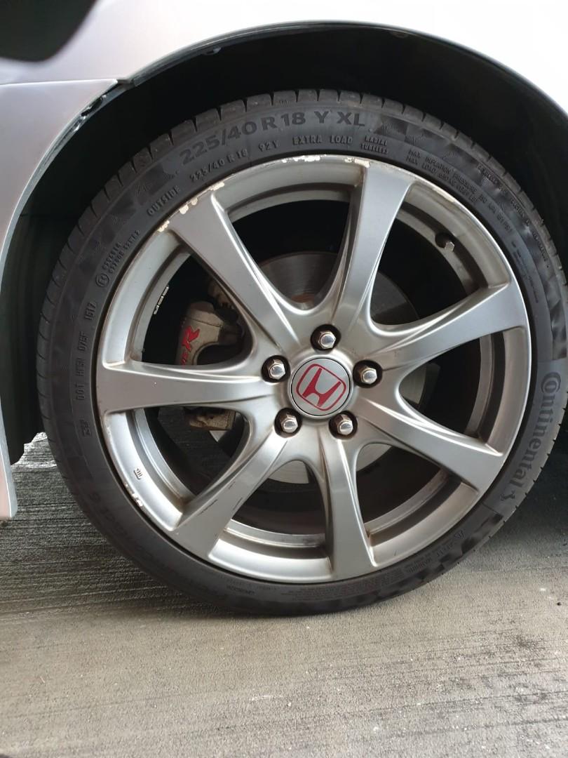 Honda civic FD2R stock enkei rim, Car Accessories, Tyres & Rims on ...