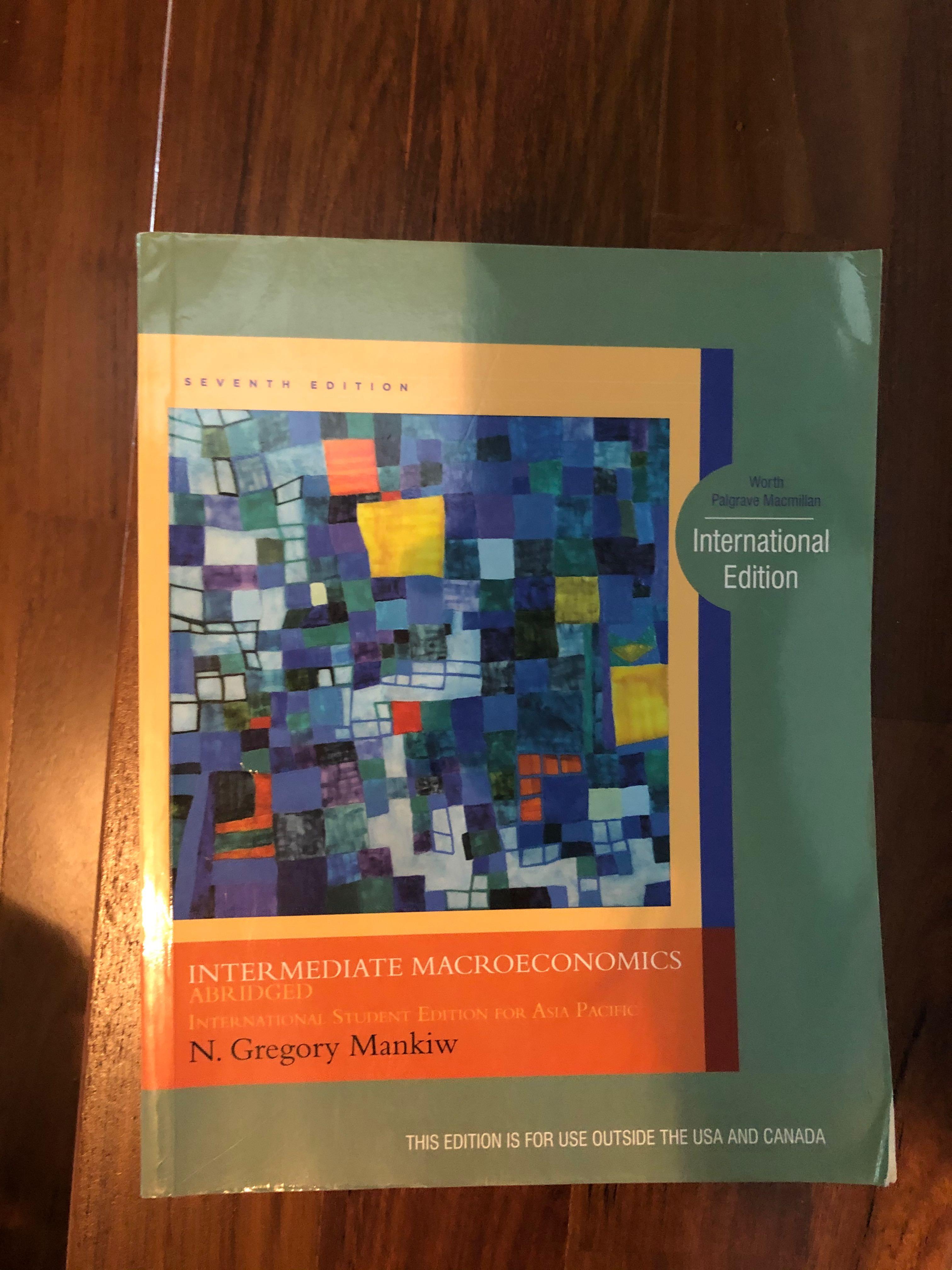 Intermediate Macroeconomics by Gregory Mankiw, Hobbies & Toys, Books ...