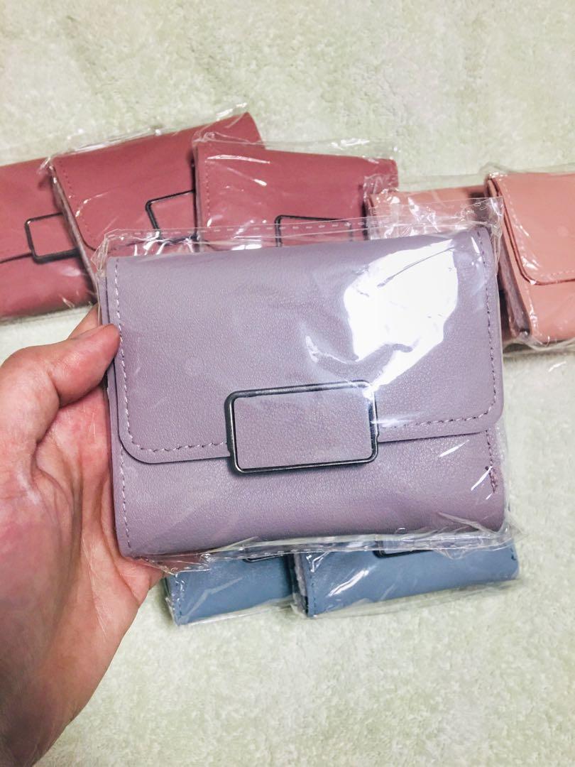 KOREAN SQUARE TWO FOLD BUCKLE WALLET, Women's Fashion, Bags & Wallets ...