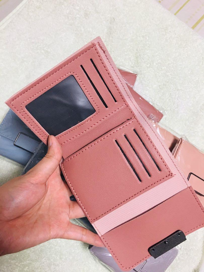 KOREAN SQUARE TWO FOLD BUCKLE WALLET, Women's Fashion, Bags & Wallets ...