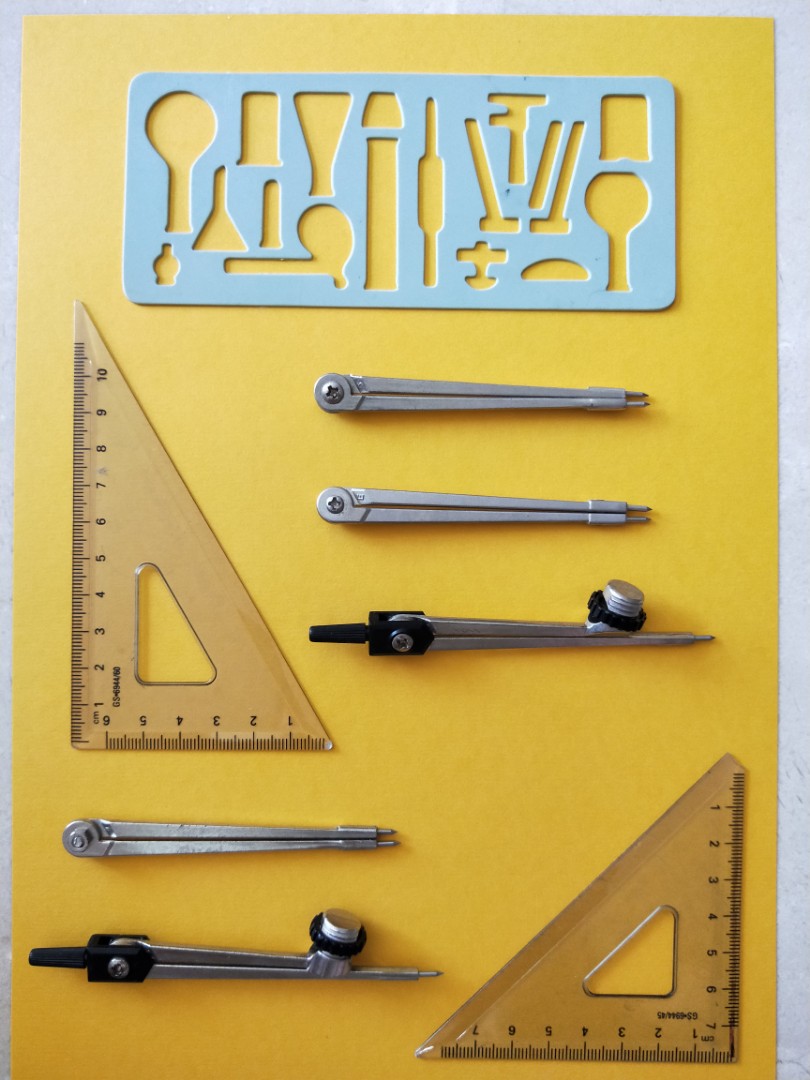 Mathematical instruments & Chemistry apparatus stencil, Everything Else ...