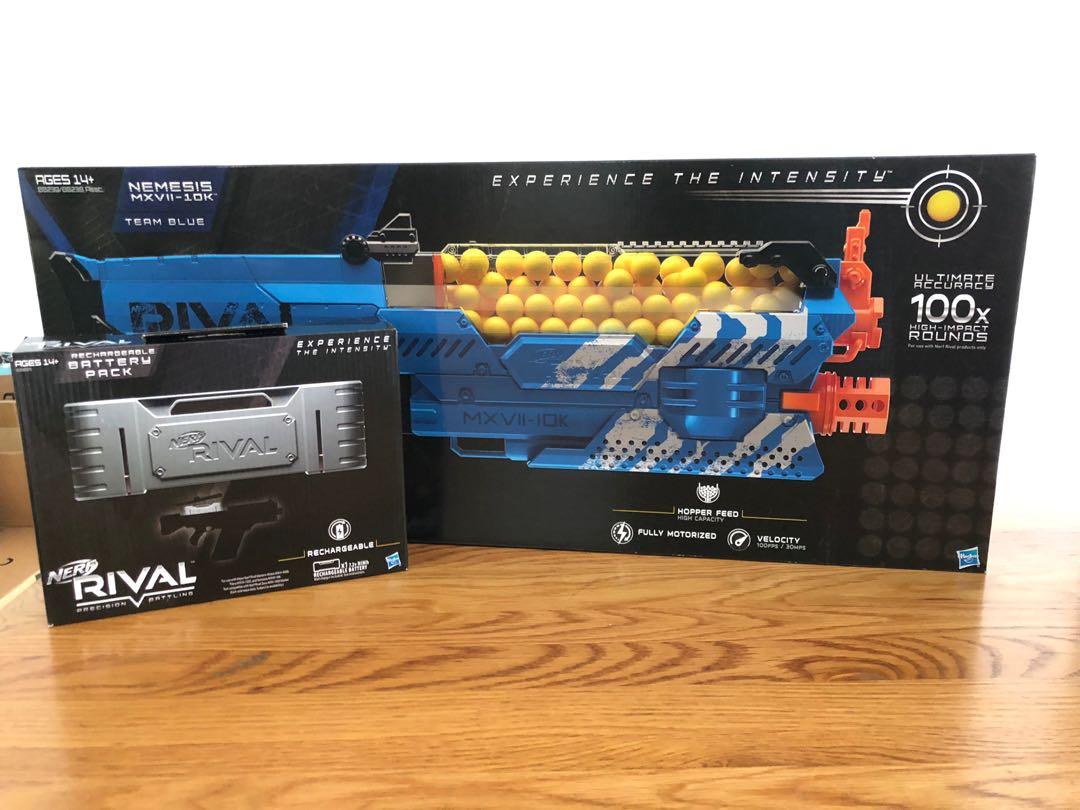 Nerf rival nemesis with battery pack, Toys & Games, Others on Carousell