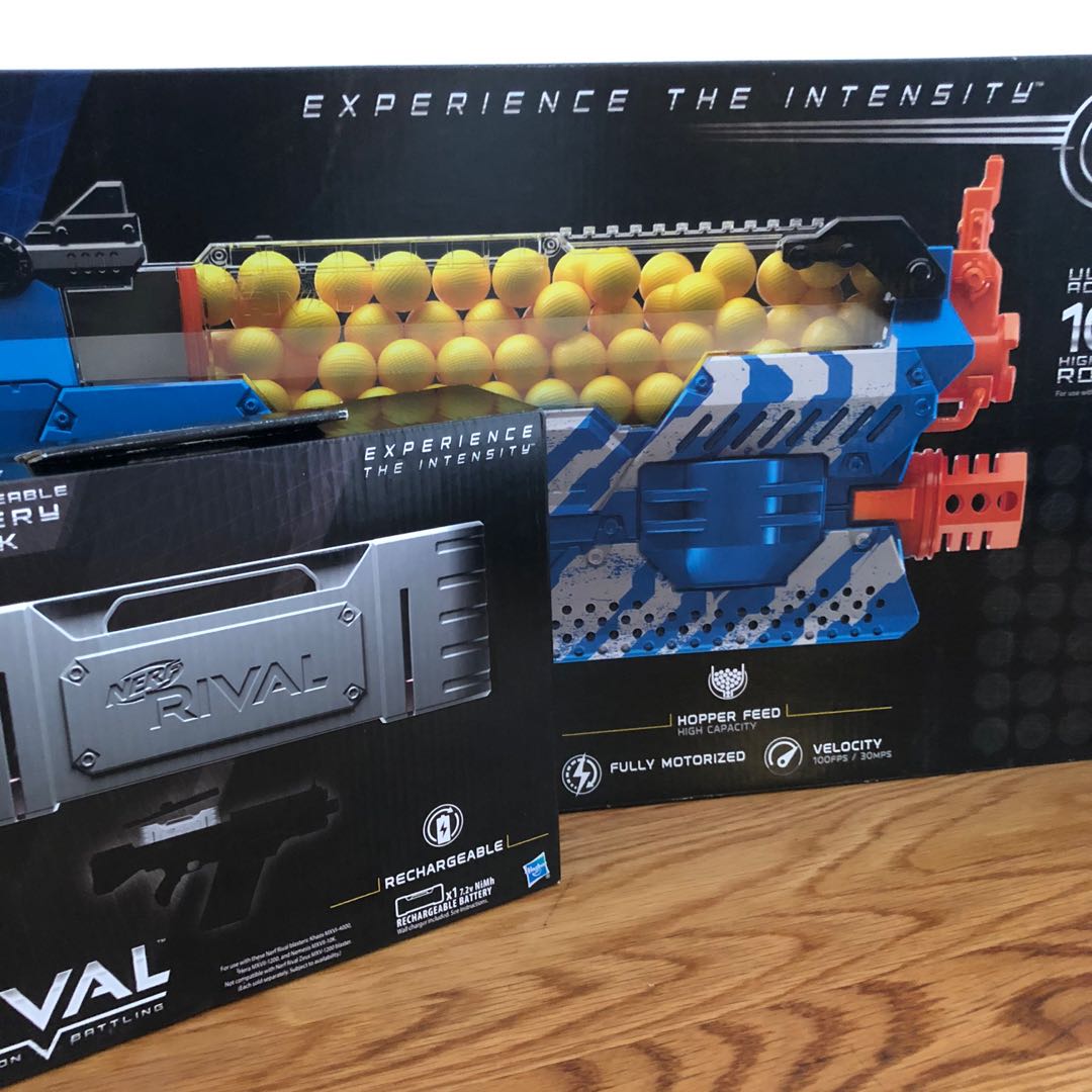 Nerf rival nemesis with battery pack, Toys & Games, Others on Carousell