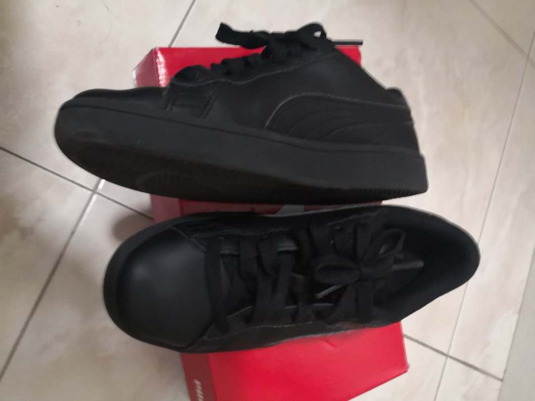 Puma School Black Shoes, Babies & Kids, Babies & Kids Fashion on Carousell