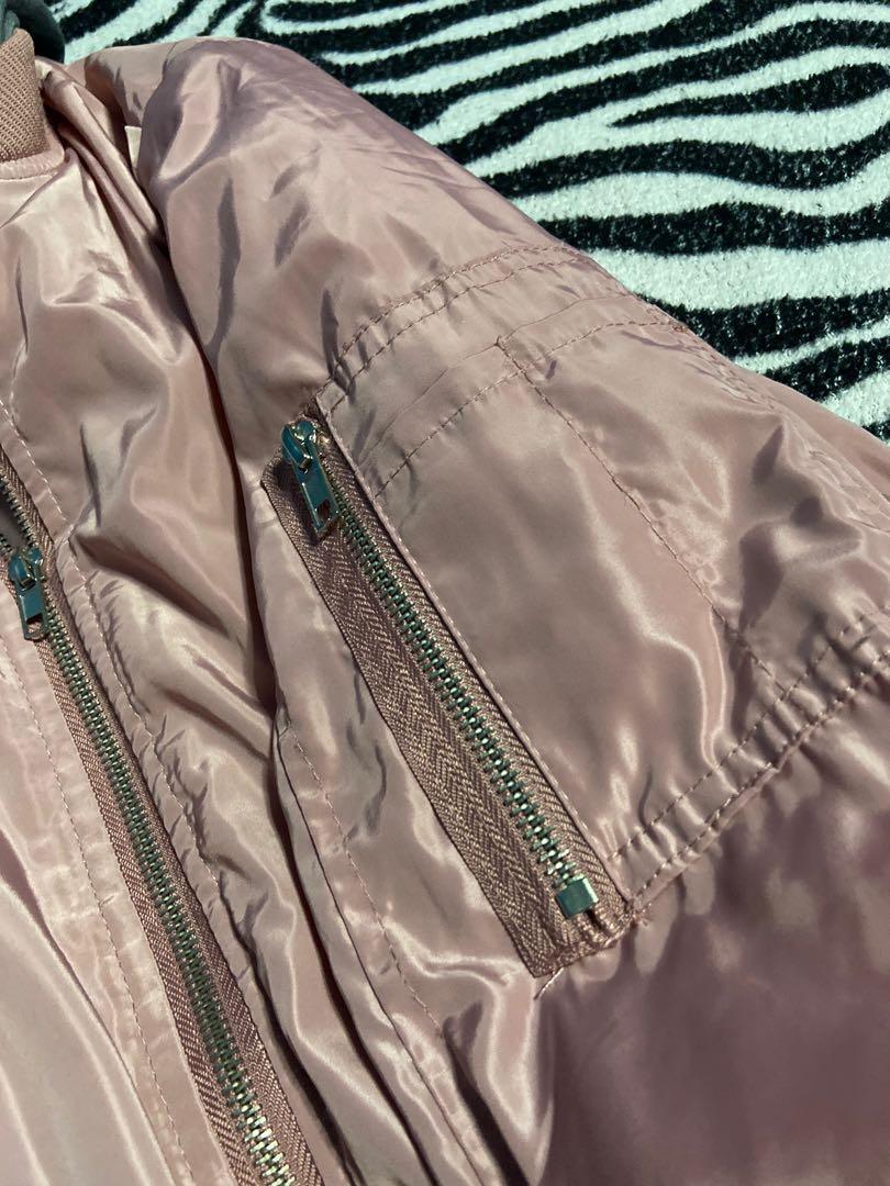 Rose Gold Jacket with Hoddie, Women's Fashion, Coats, Jackets and ...