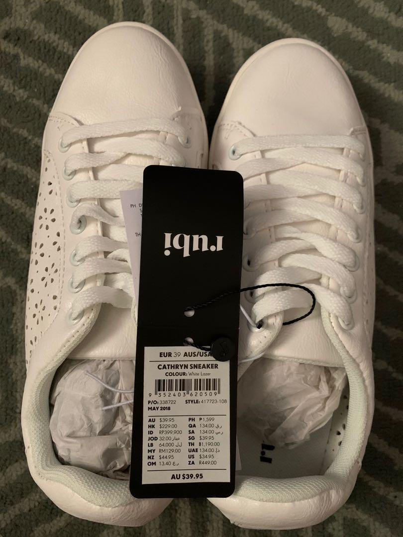 Rubi White Laser Cut Shoe, Women's Fashion, Footwear, Sneakers on Carousell