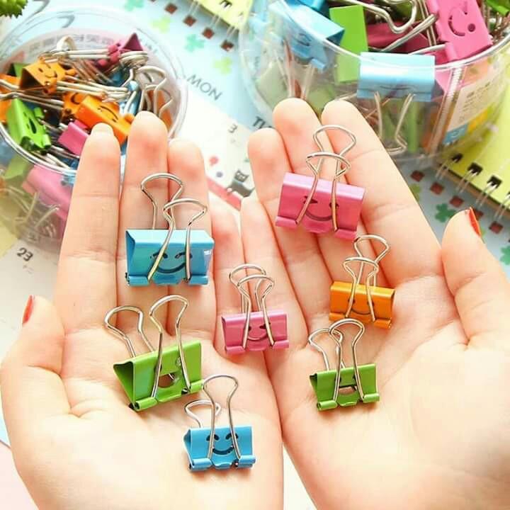 Smiley binder clip, Hobbies & Toys, Stationary & Craft, Craft Supplies ...