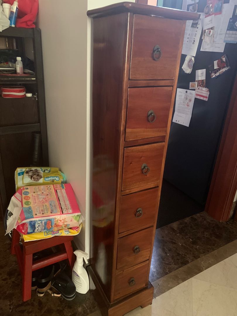 Teak drawers / tall, Furniture & Home Living, Furniture, Shelves ...