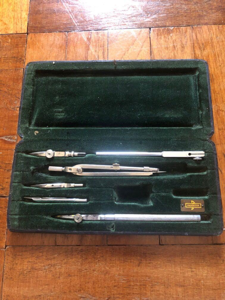 vintage protractor and compasses set, Hobbies & Toys, Memorabilia ...