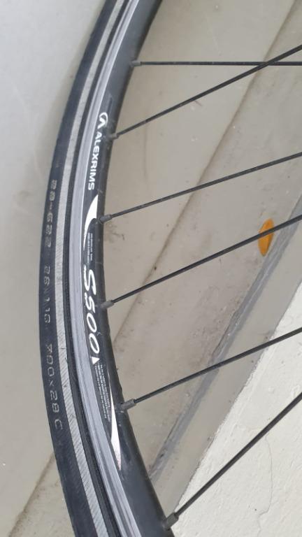 Alex Rim S500 complete front wheel for road bike, Sports Equipment ...