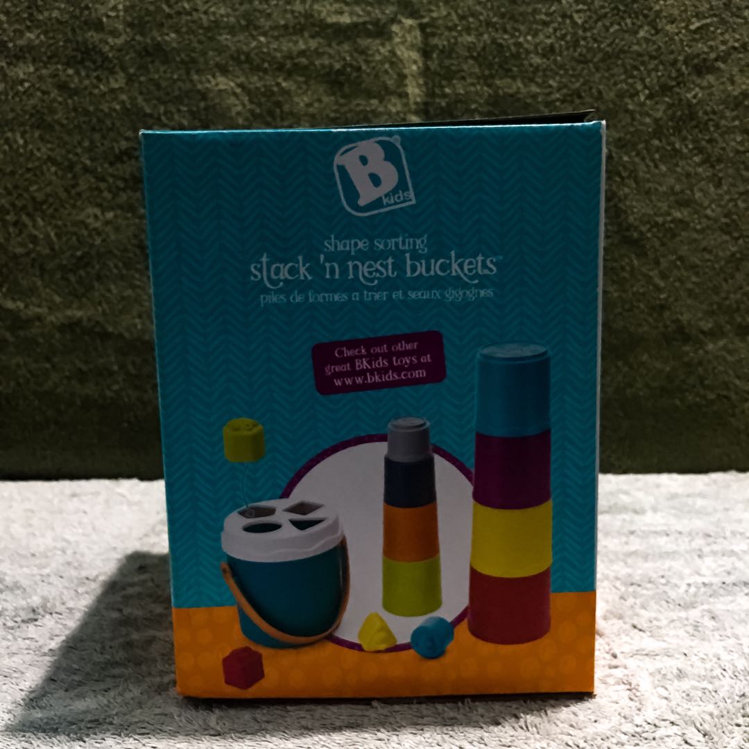 BKids Shape Sorting Stack 'n' Nest Buckets Toy, Babies & Kids, Infant ...