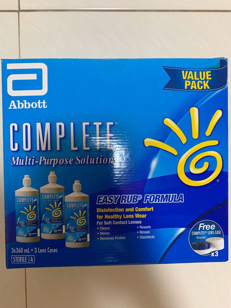 Complete Contact Lens Solution, Beauty & Personal Care, Face, Face Care ...