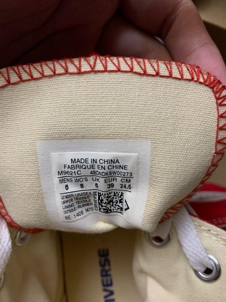 converse red high cut, Men's Fashion, Footwear, Sneakers on Carousell