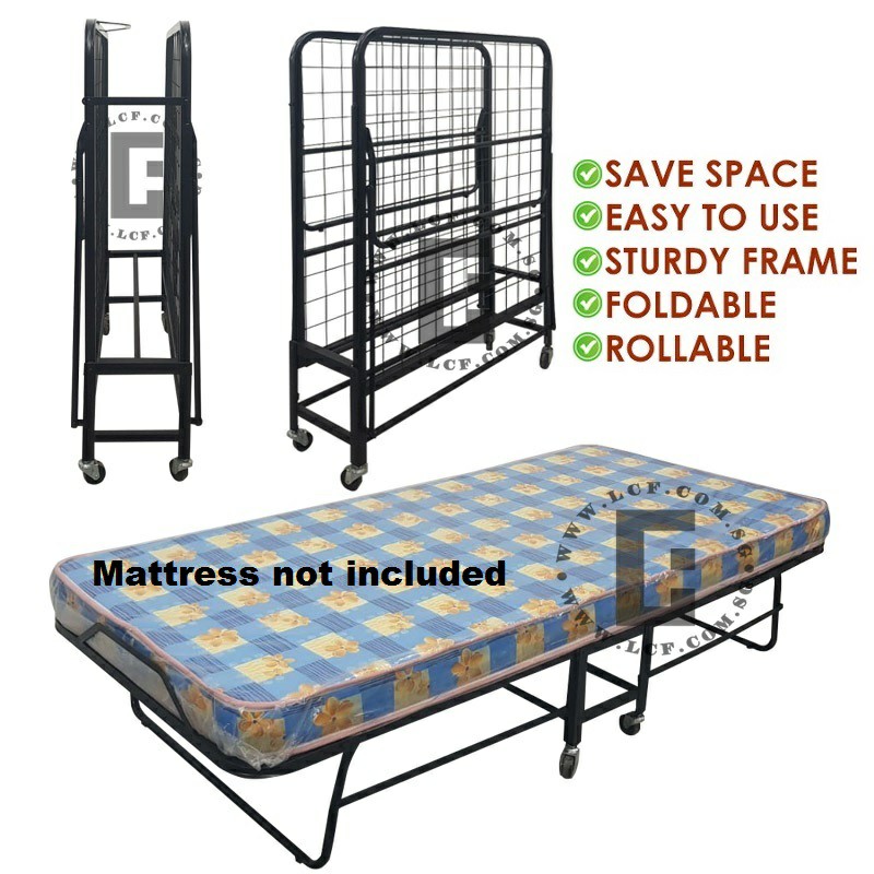 Folding , foldable bed with roller, Furniture, Beds & Mattresses on ...