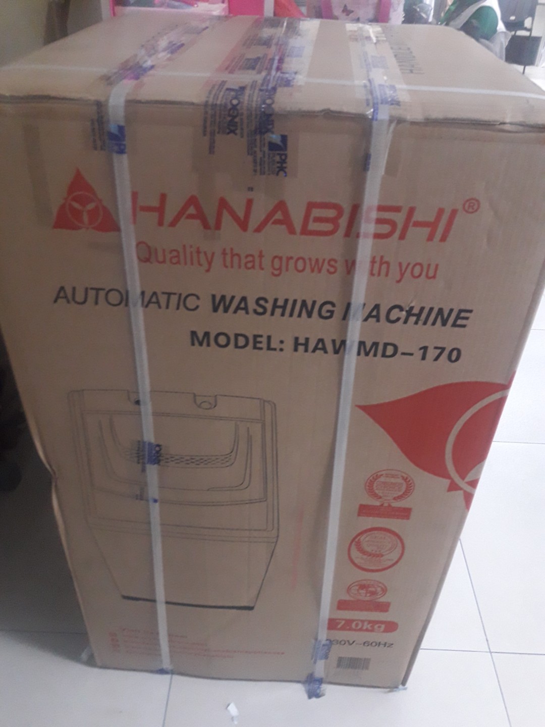 Hanabishi Automatic Washing Machine HAWMD-170, TV & Home Appliances ...