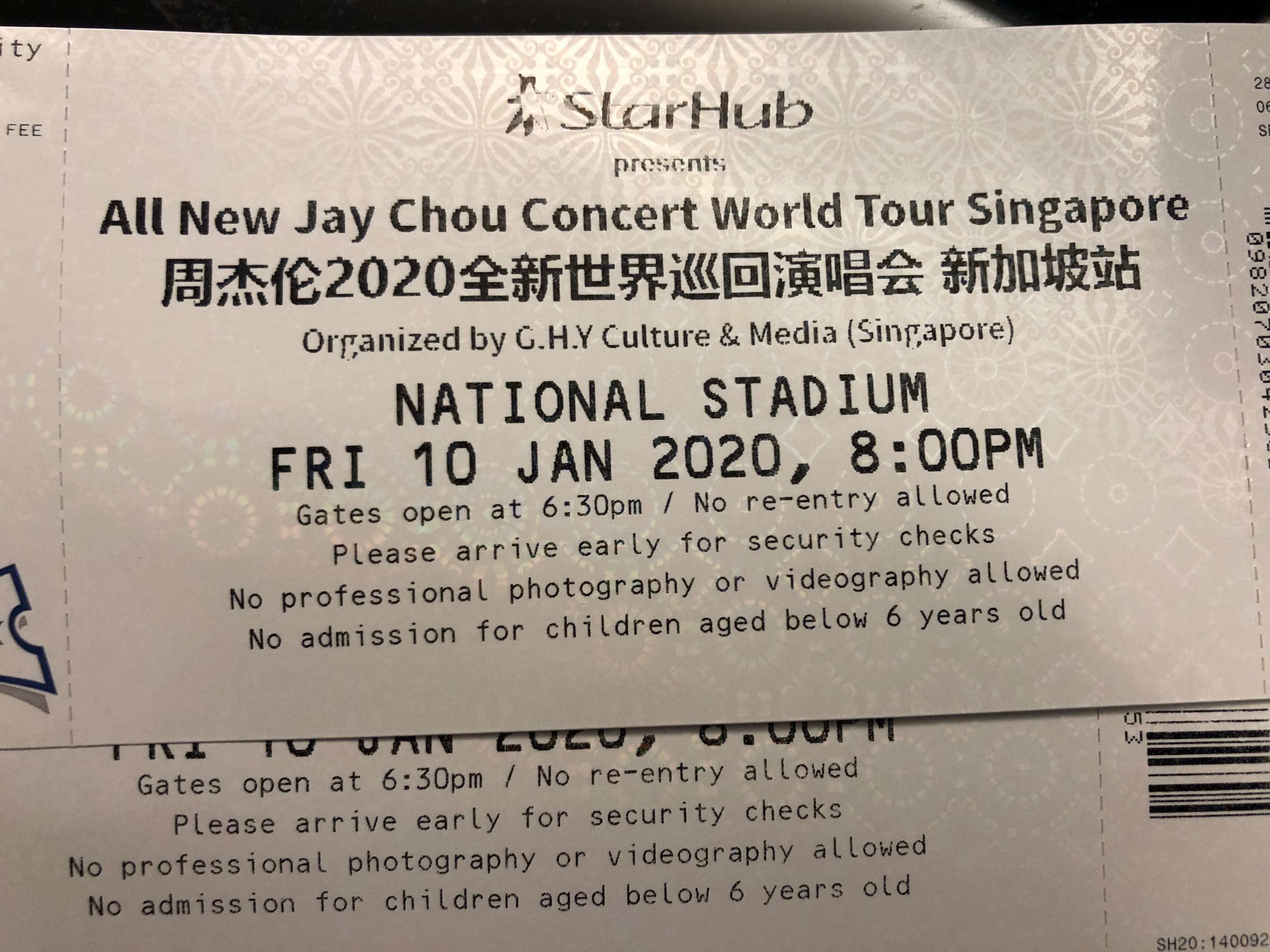 Jay Chou’s Concert Tickets, Tickets & Vouchers, Event Tickets on Carousell