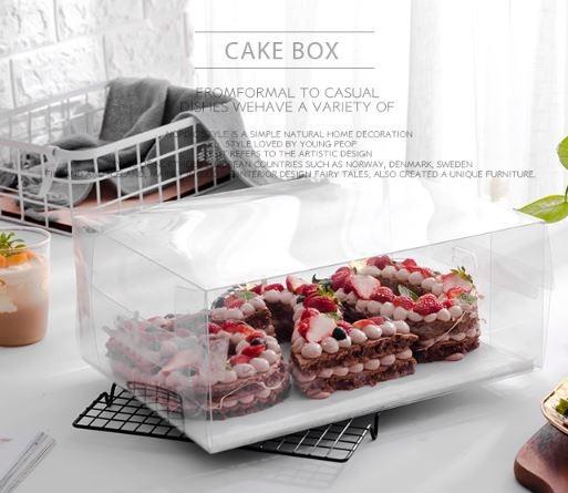 Long rectangle gift packaging cake box - number cake box transparent ...