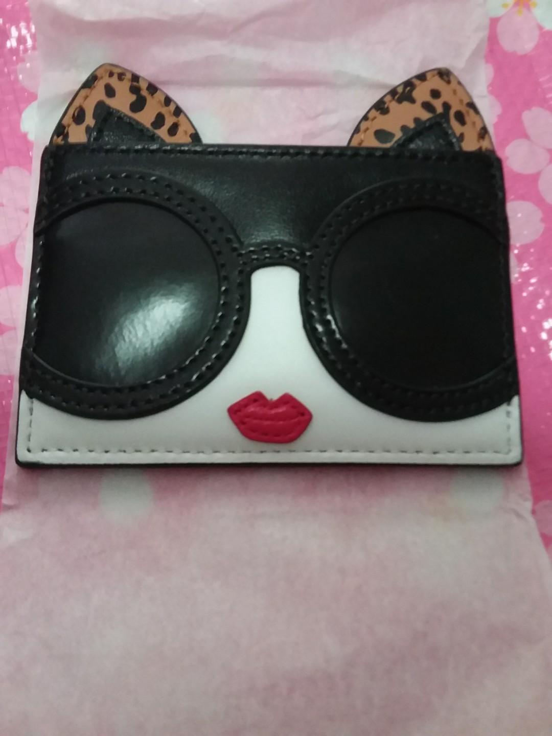 MEOW MEOW ALICE + OLIVIA Cute Kitty Iconic Face Card Case, Women's ...