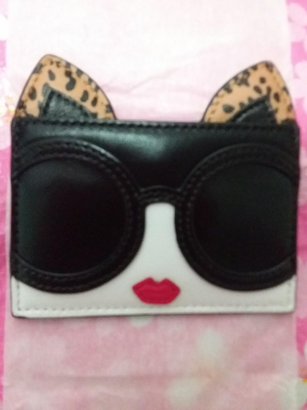 MEOW MEOW ALICE + OLIVIA Cute Kitty Iconic Face Card Case, Women's ...