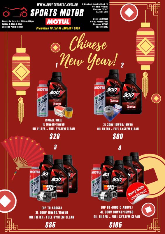 Motul package promotion, Motorcycles, Motorcycle Accessories on Carousell