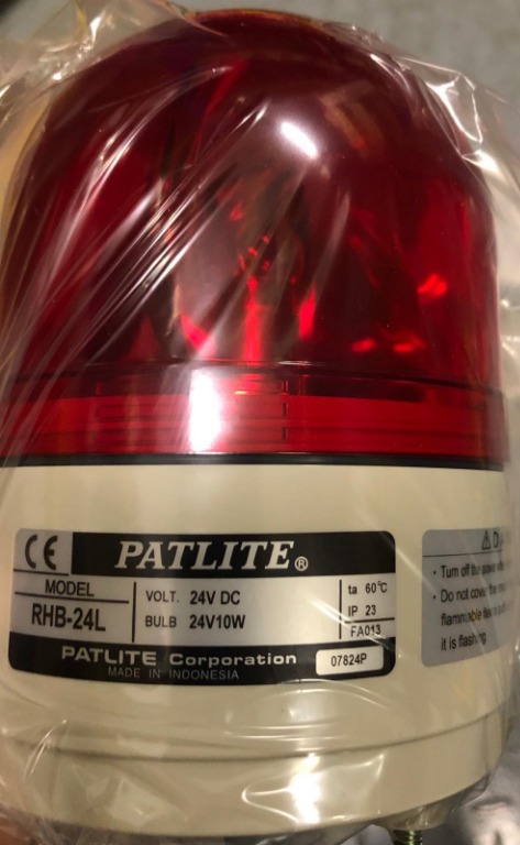 Patlite Revolving Warning Light (Red / Blue / Yellow ), Furniture & Home Living, Lighting & Fans ...
