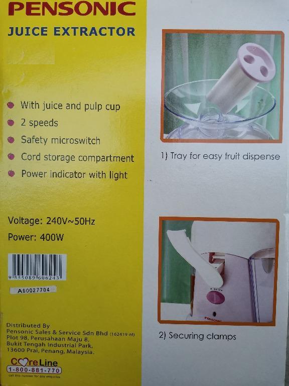 Pensonic Juice Extractor, TV & Home Appliances, Kitchen Appliances ...