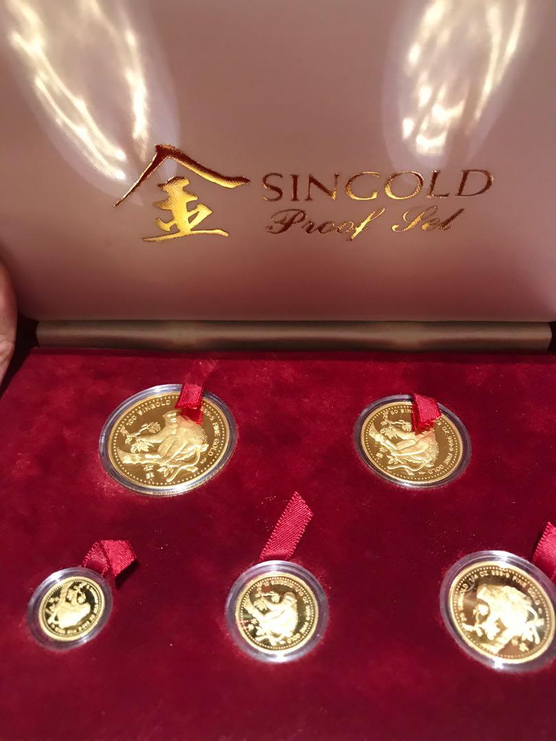Rare Singapore Gold Coins Proof Set - Monkey Limited Edition, Hobbies & Toys, Memorabilia ...