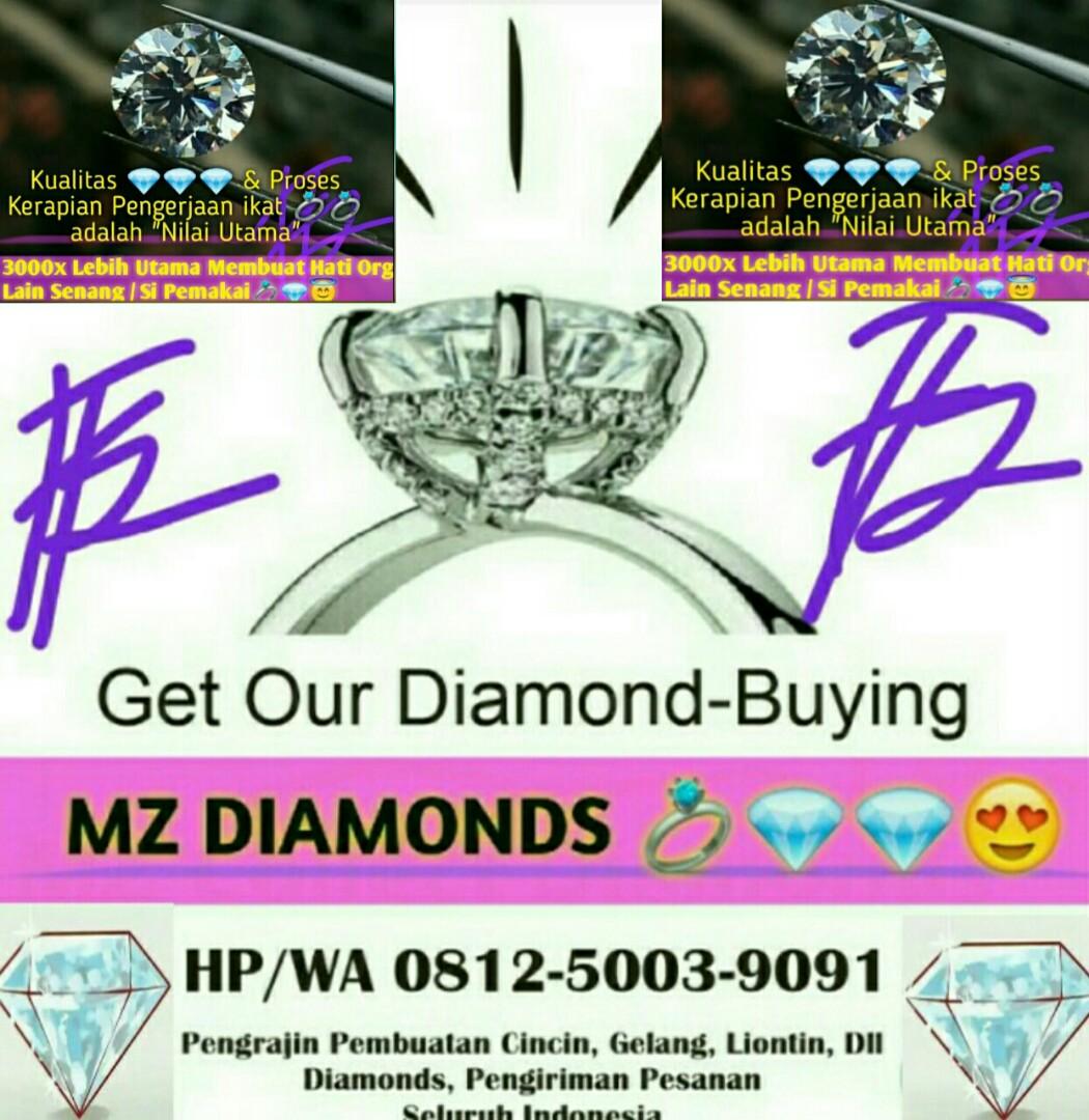 Solitaire Gold Diamonds, Fesyen Wanita, Perhiasan di Carousell