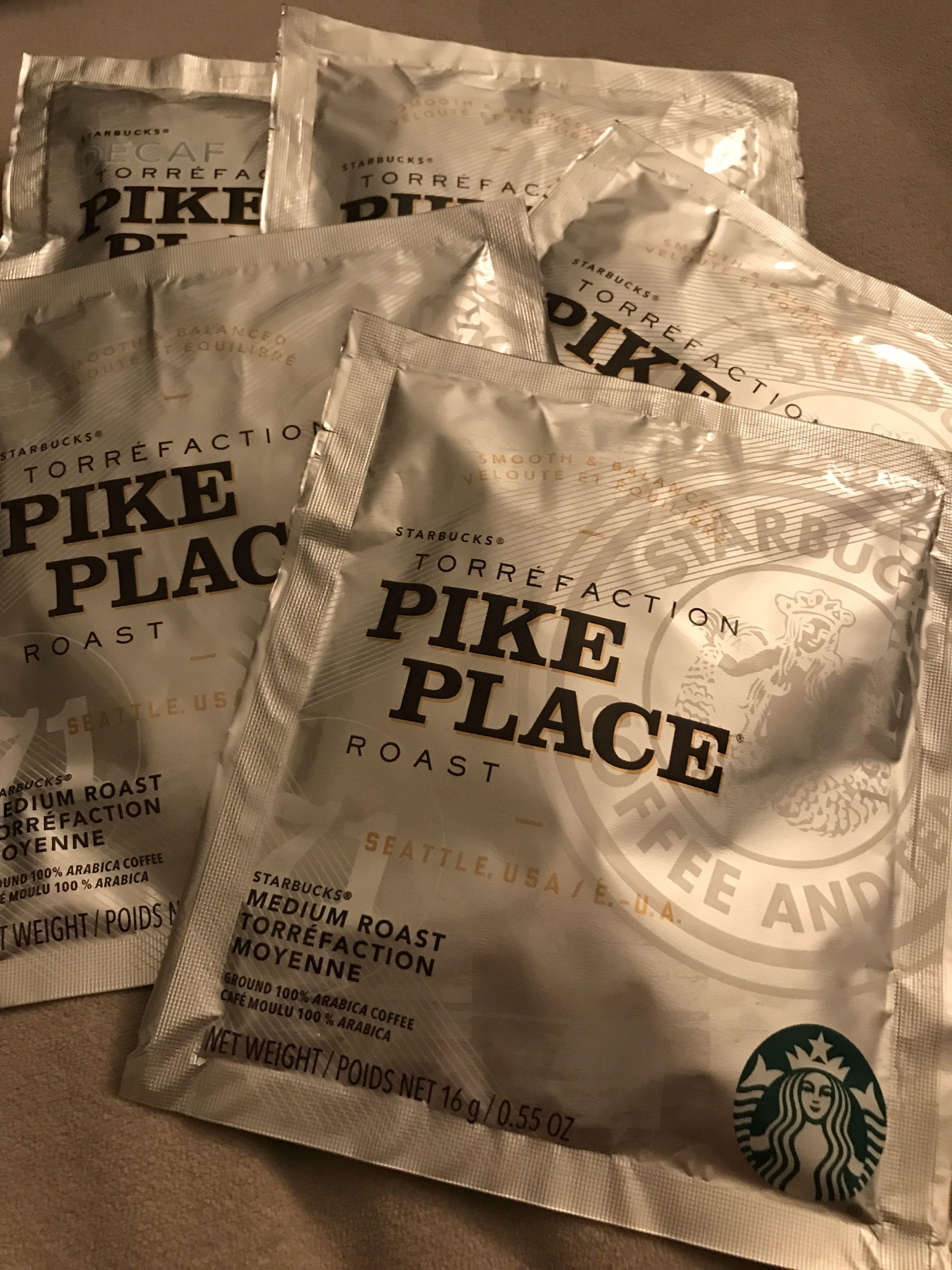 Starbucks Pike Place Ground Coffee Single-Serve Packets, 2.5oz, Food ...