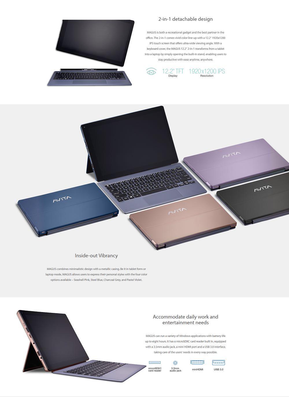 Avita Laptop (detachable keyboard), Computers & Tech, Laptops ...