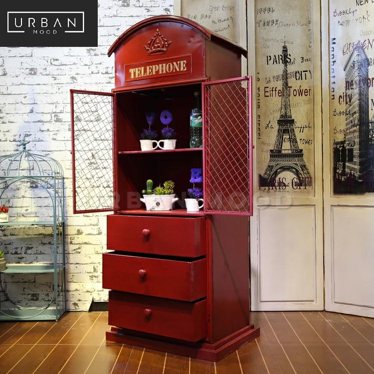 BOOTH London Telephone Booth Display Cabinet, Furniture & Home Living ...