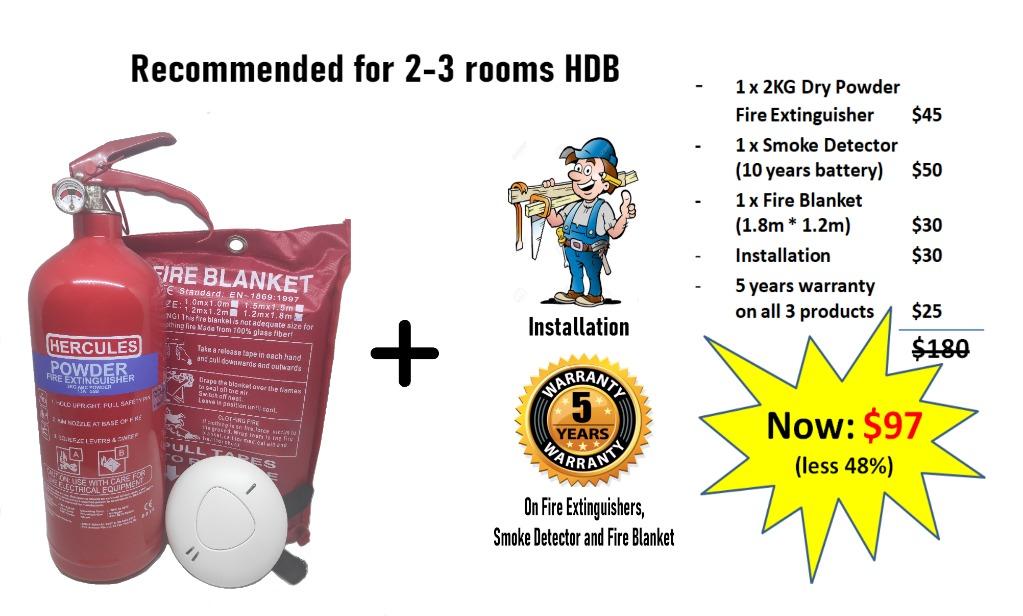 Comprehensive Home Fire Protection System PACKAGE A (Recommended for 2 ...