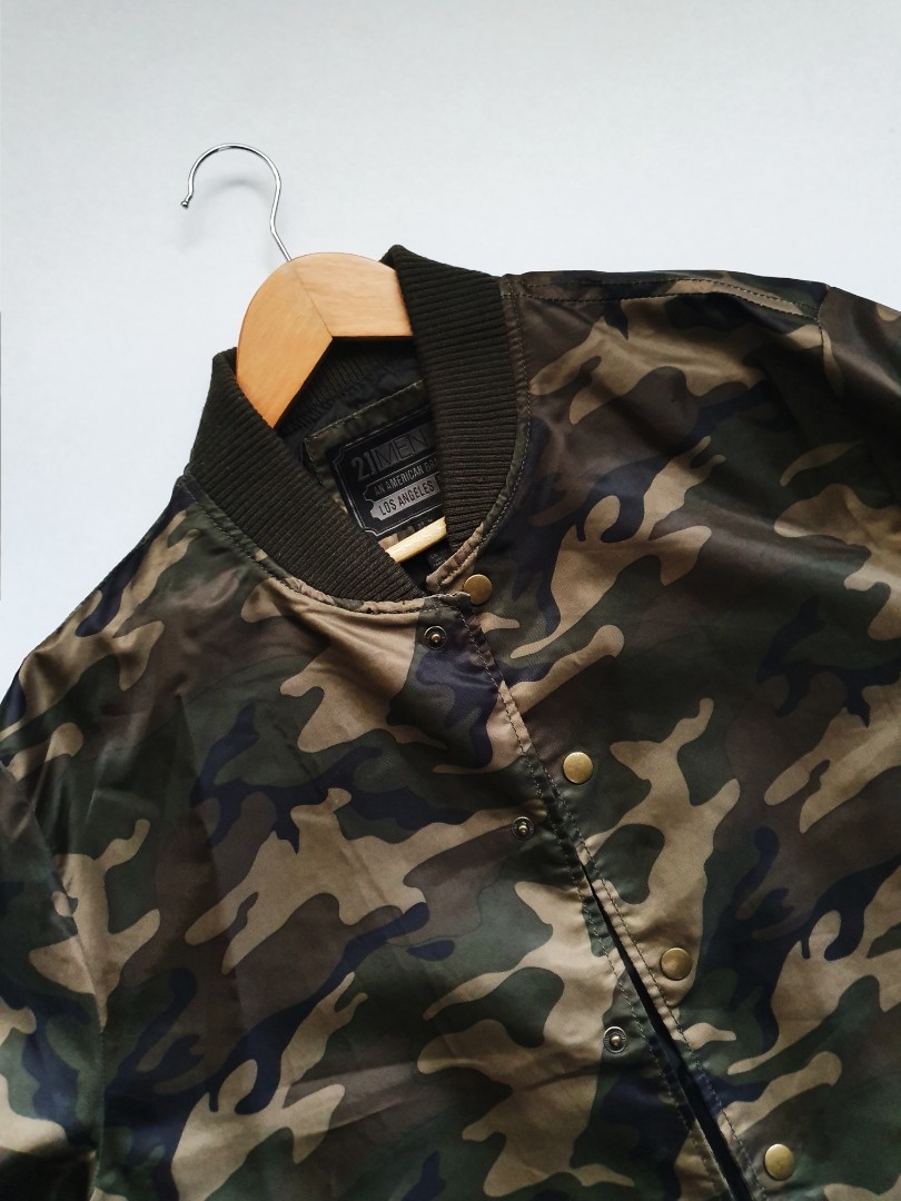21 Men An American Brand Los Angeles Oversized Camo Jacket, Men's ...