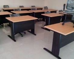 Freestanding Table with Modesty Panel Beechwood, Furniture & Home ...