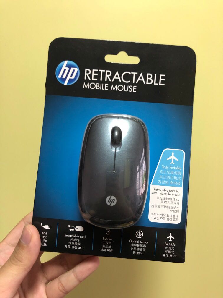 HP Retractable Mouse, Computers & Tech, Parts & Accessories, Mouse ...