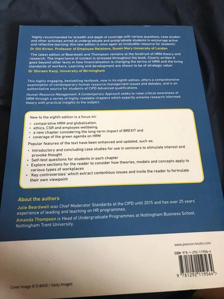 Pearson Human Resource Management textbook (8th edition), Hobbies & Toys, Books & Magazines ...