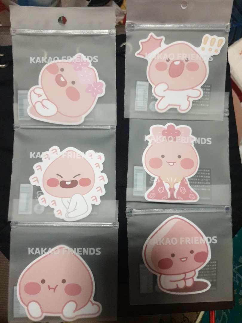 Kakao apeach luggage stickers, Hobbies & Toys, Stationery & Craft ...