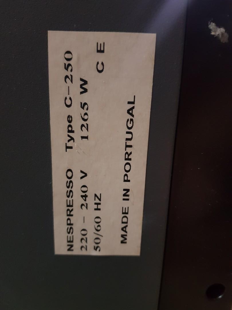 Nespresso C250 Machine, TV & Home Appliances, Kitchen Appliances ...