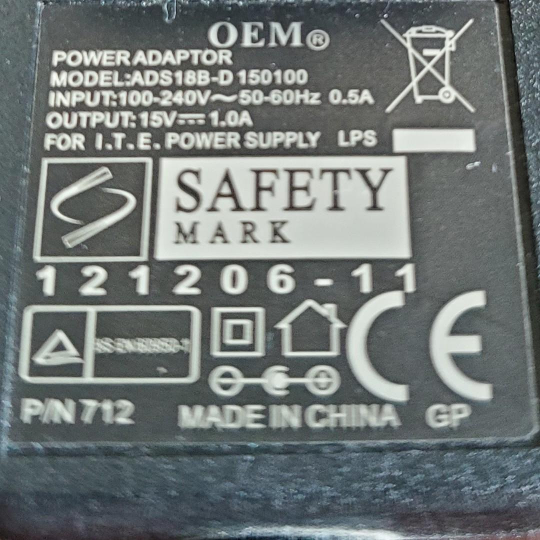Power Adapter Safety Mark 15v, Mobile Phones & Gadgets, Mobile & Gadget ...